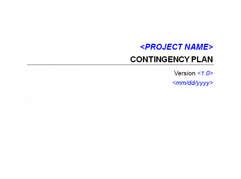 30+ FREE Editable Contingency Plan Templates - Besty Templates