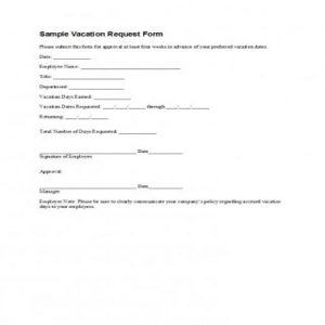 40+ Best Quality Editable Vacation Forms Templates for Students or ...