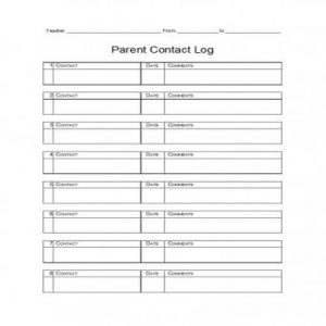 25+ BEST Parent Contact Log Templates - Besty Templates