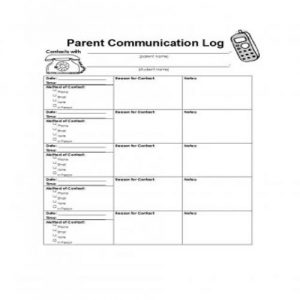 25+ BEST Parent Contact Log Templates - Besty Templates