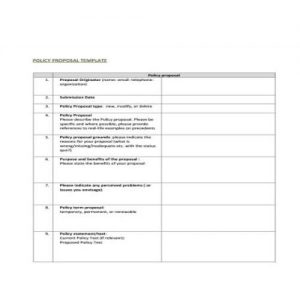 30 Official Policy Proposal Templates - Besty Templates