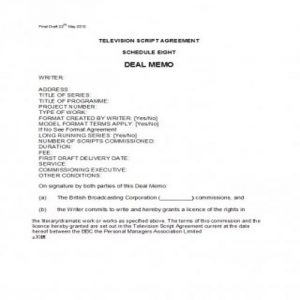 41+ FREE Deal Memo Templates - Besty Templates