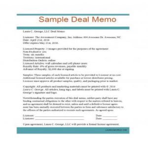 41+ FREE Deal Memo Templates - Besty Templates