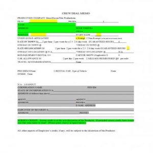 41+ FREE Deal Memo Templates - Besty Templates