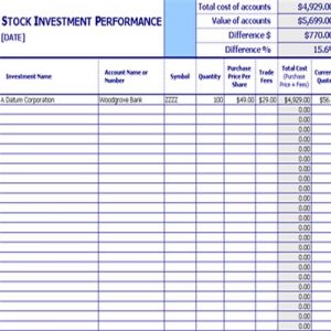 25 Editable Investment Tracking Spreadsheet Templates - Besty Templates