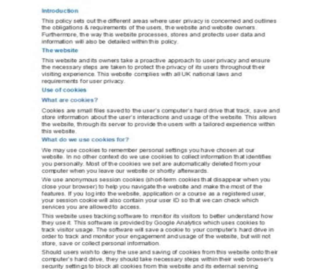 37+ Practical Privacy Policy Templates - Besty Templates