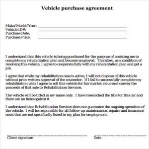 29+ Sample Vehicle Purchase Agreement Templates - Besty Templates